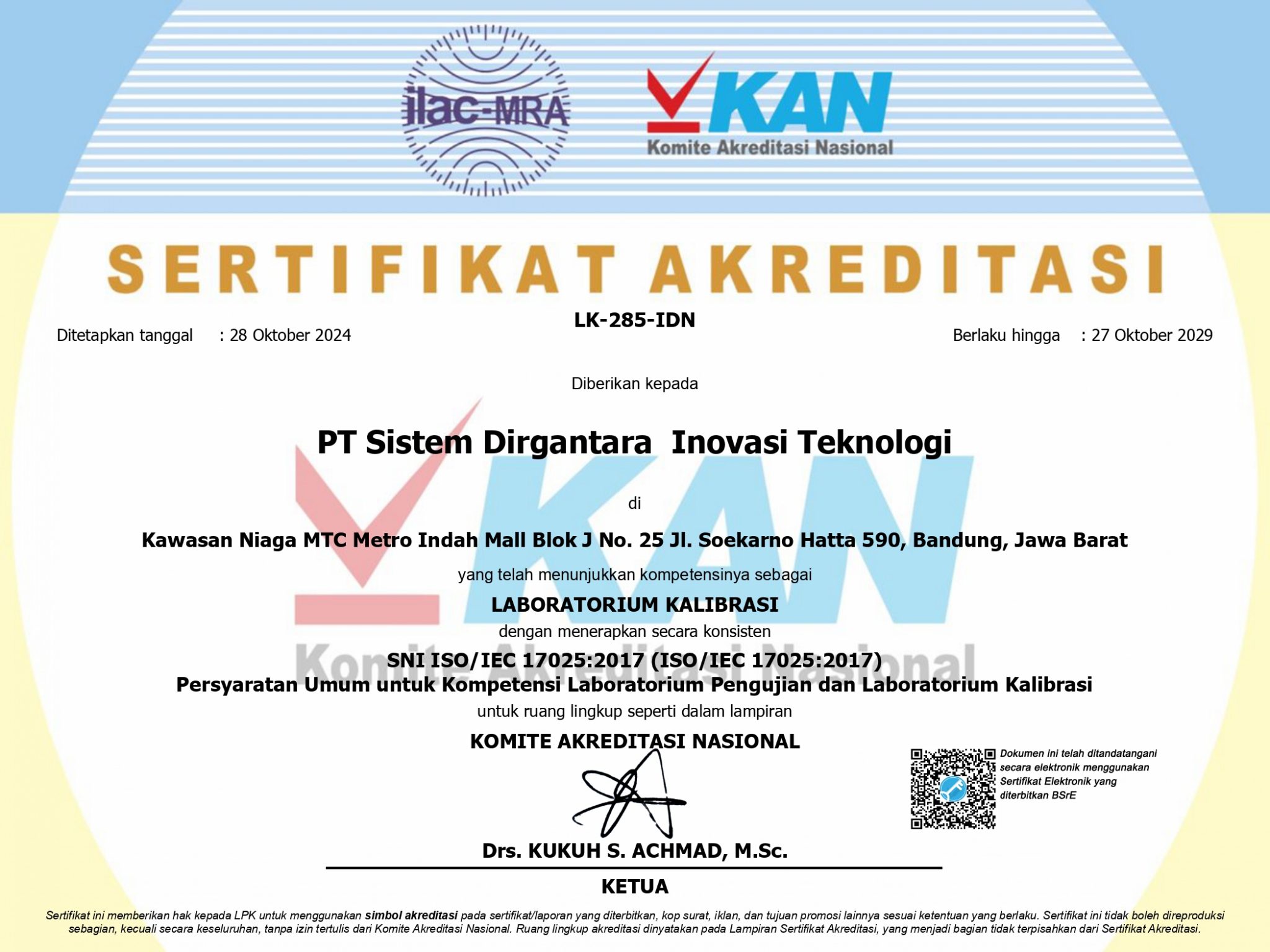 CALIBRATION – PT SIDIK